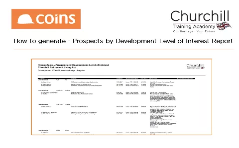 How to generate a Prospect by Development Level of Interest Report ...